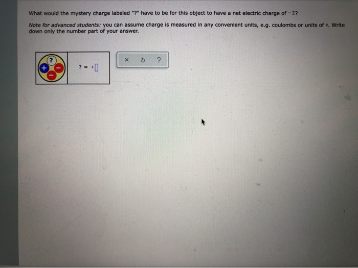 Solved What would the mystery charge labeled "?" have to be | Chegg.com