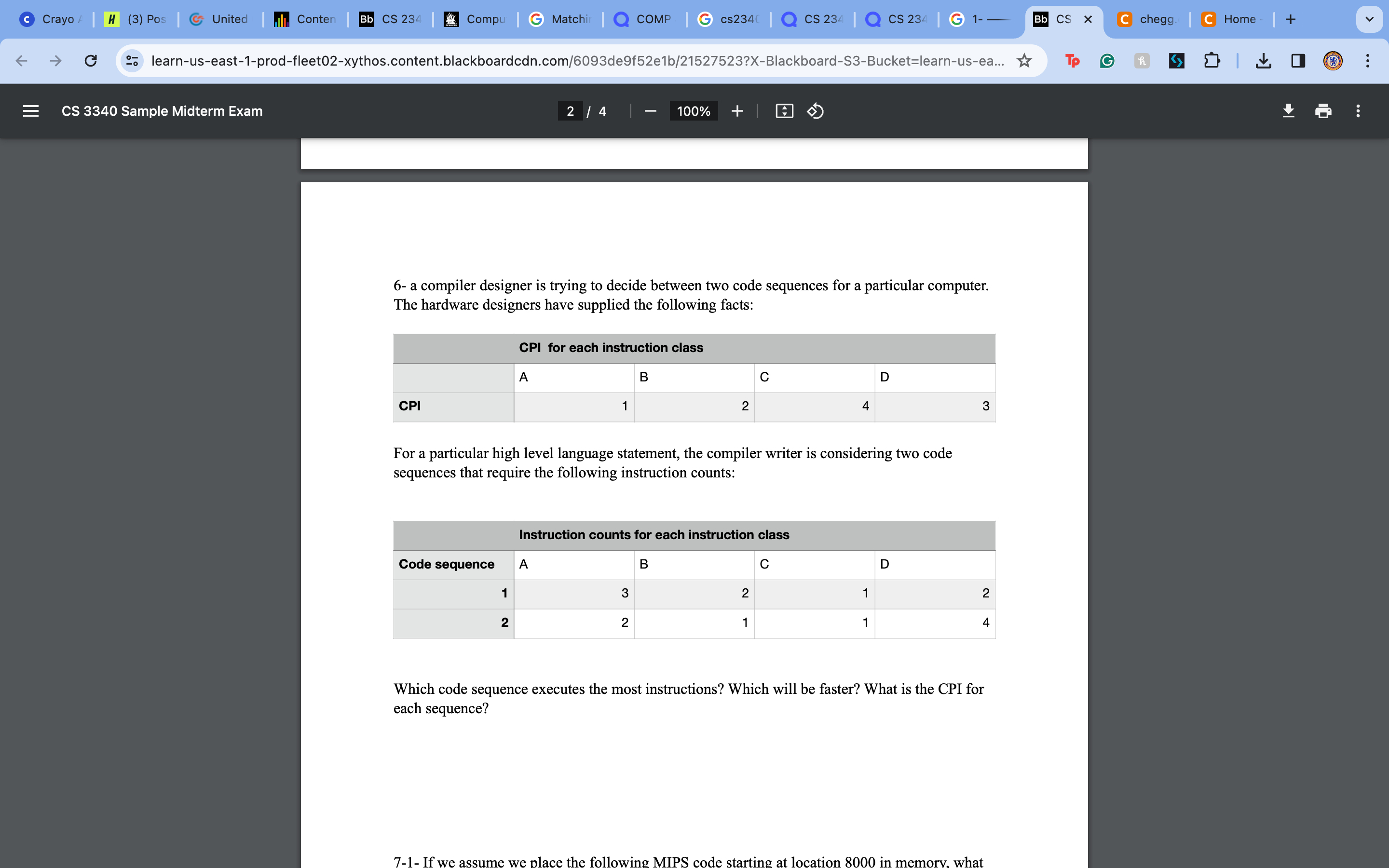 Solved 6- ﻿a compiler designer is trying to decide between | Chegg.com