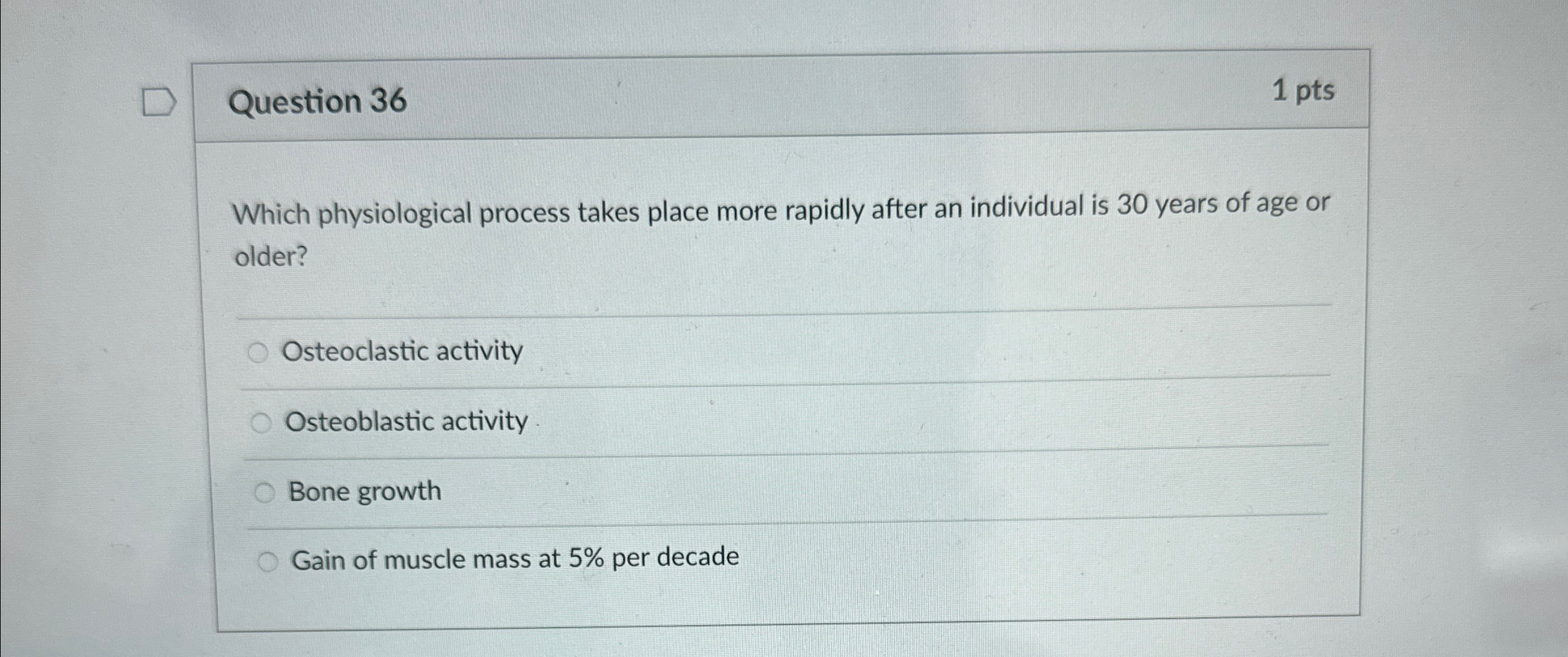 Question 361 ﻿ptsWhich physiological process takes | Chegg.com