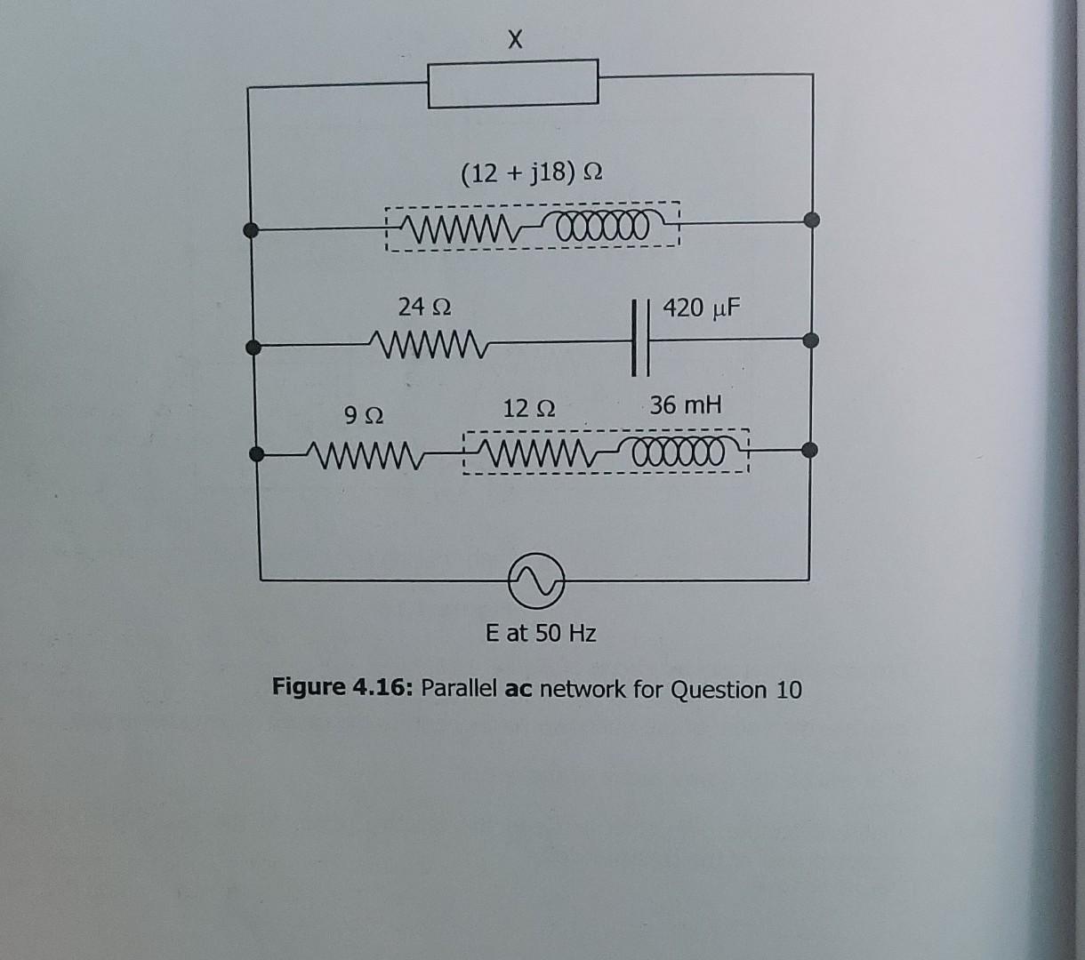 Solved Figure 416 Parallel Ac Network For Question 1010