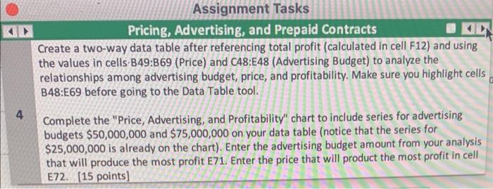 Pricing, Advertising, and Prepaid Contracts Create a | Chegg.com