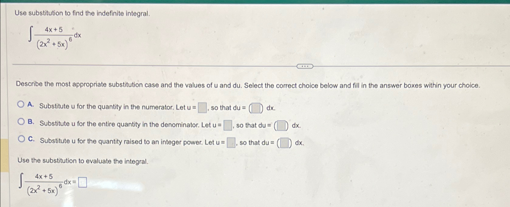 Solved Use substitution to find the indefinite | Chegg.com
