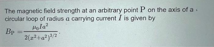 Solved The magnetic field strength at an arbitrary point P | Chegg.com