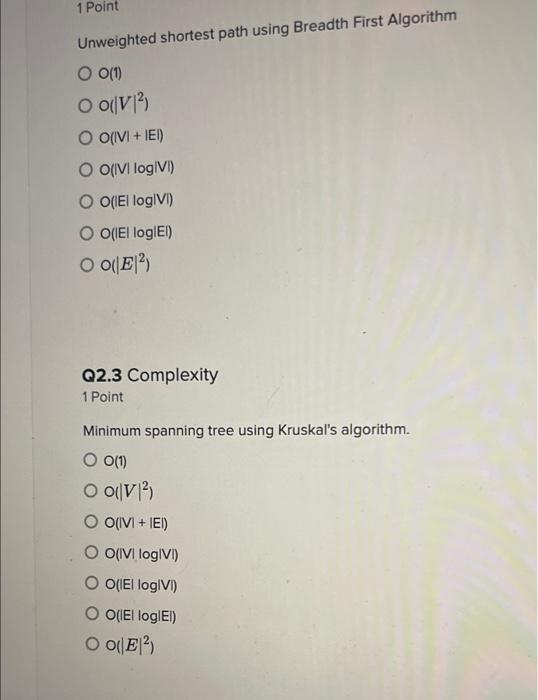 Solved 1 Point Unweighted shortest path using Breadth First | Chegg.com