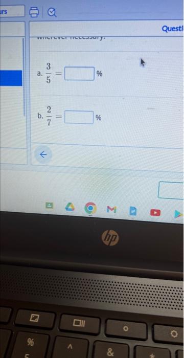 Solved covert each fraction to a percentage, rounding to the | Chegg.com