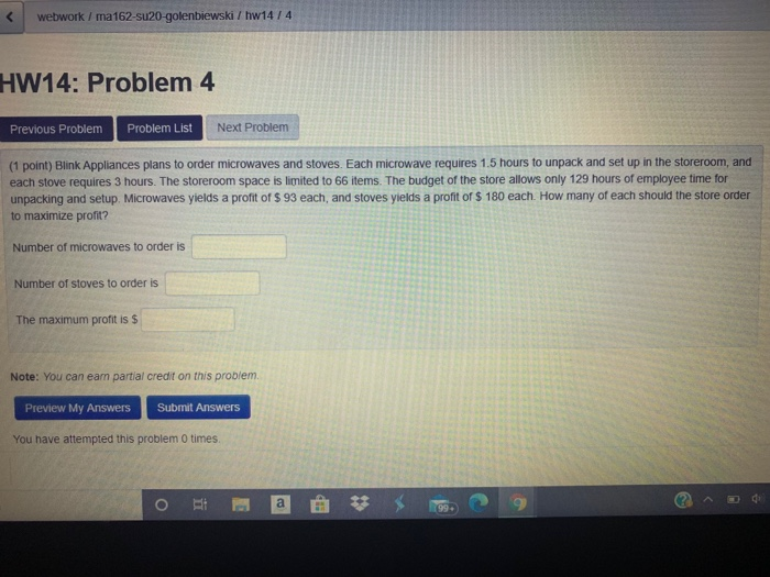 Solved HW14: Problem 3 Previous Problem Problem List Next | Chegg.com