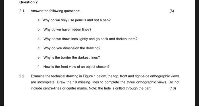 Solved 2.1. Answer the following questions: a. Why do we | Chegg.com