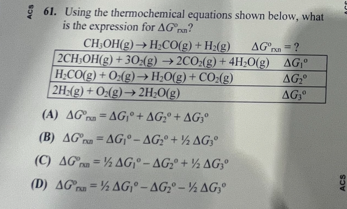 Solved % 61. ﻿Using the thermochemical equations shown | Chegg.com