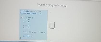 Solved Type the program's outputinclude ciostrestsusing | Chegg.com