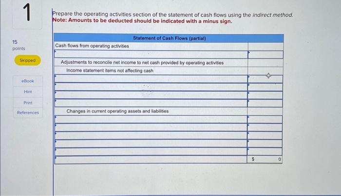 Solved Exercise 12-4 (Algo) Indirect: Cash flows from | Chegg.com