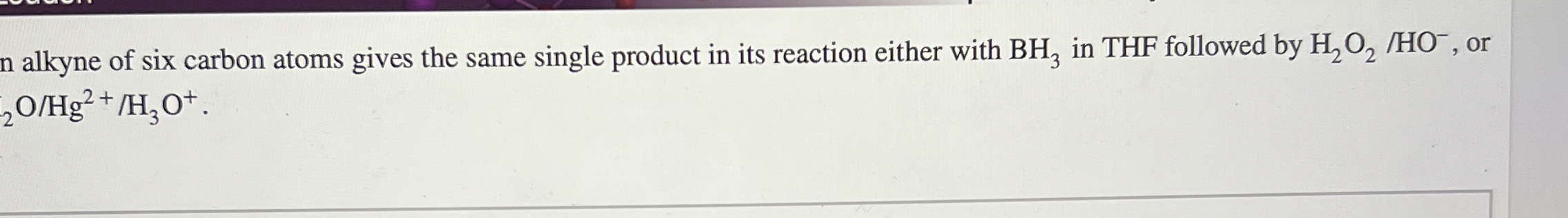 Solved n alkyne of six carbon atoms gives the same single | Chegg.com