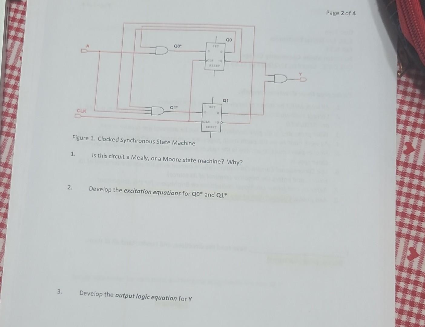 Solved 1. Is this circuit a Mealy, or a Moore state machine? | Chegg.com