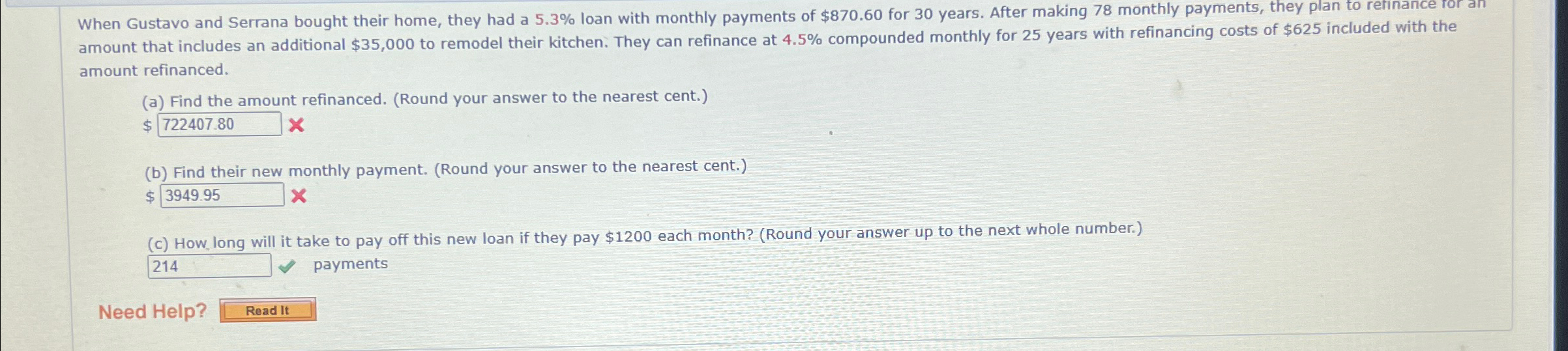 Solved When Gustavo and Serrana bought their home, they had | Chegg.com