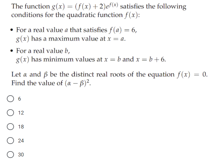 Solved The function g(x)=(f(x)+2)e^(f(x)) satisfies the | Chegg.com