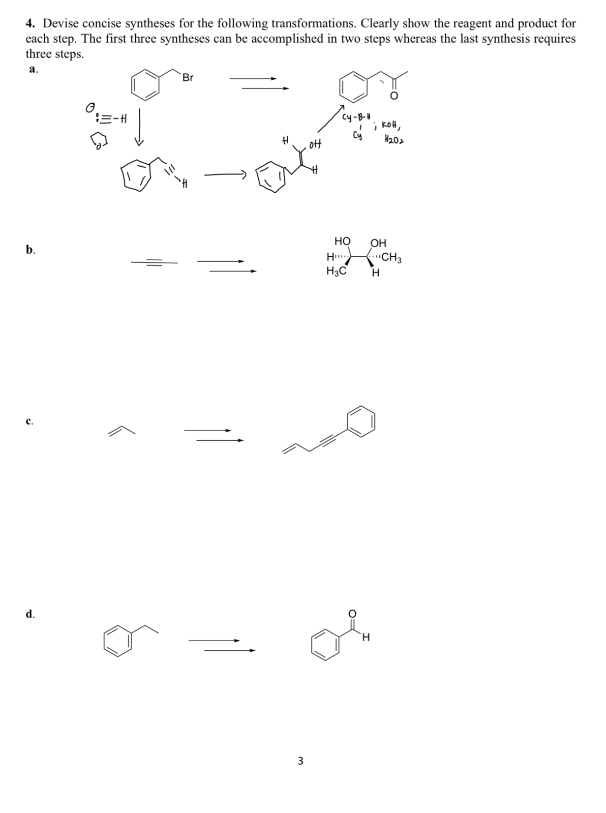 Solved Devise concise syntheses for the following | Chegg.com