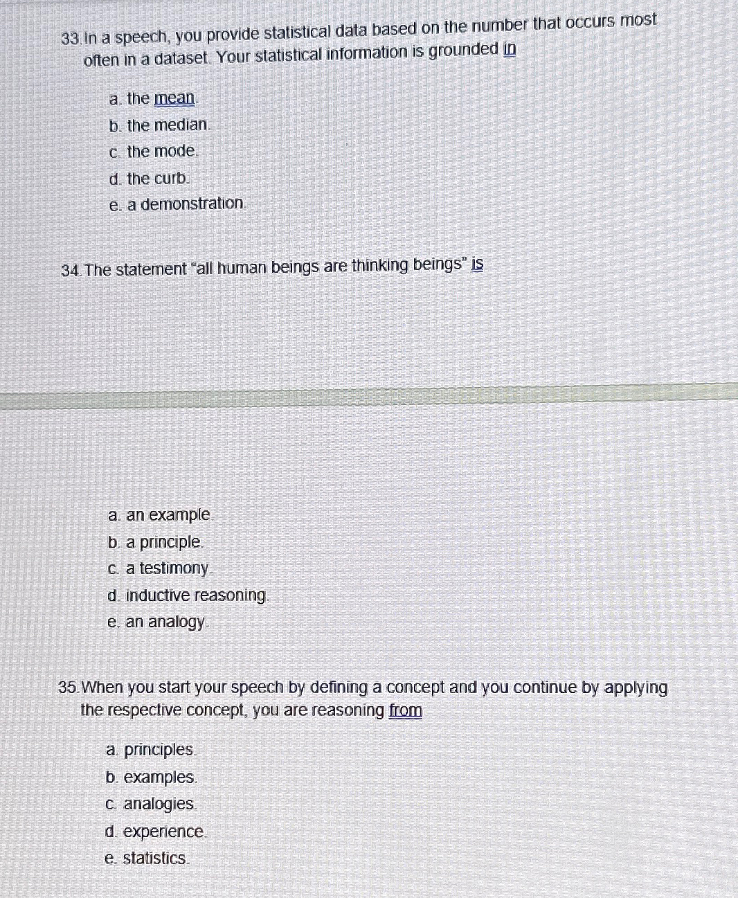Solved In a speech, you provide statistical data based on | Chegg.com