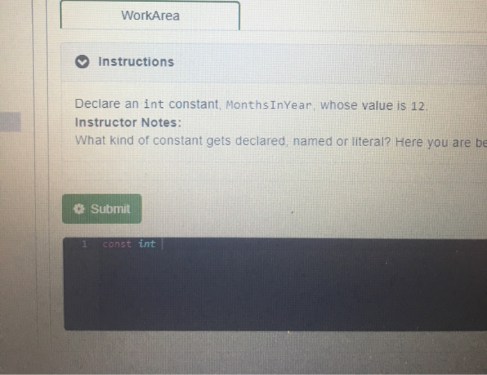 Solved C programming problem I put const int MonthsInYear = | Chegg.com