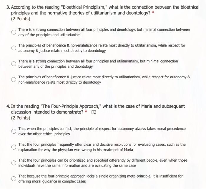 Solved 5. In "The Four-Principle Approach," what does the | Chegg.com
