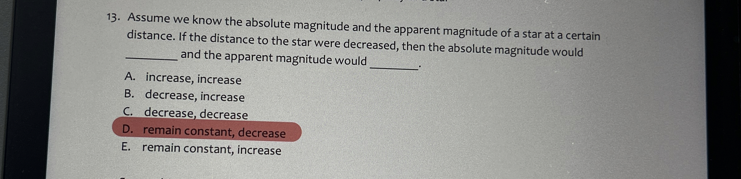 Solved Assume we know the absolute magnitude and the | Chegg.com