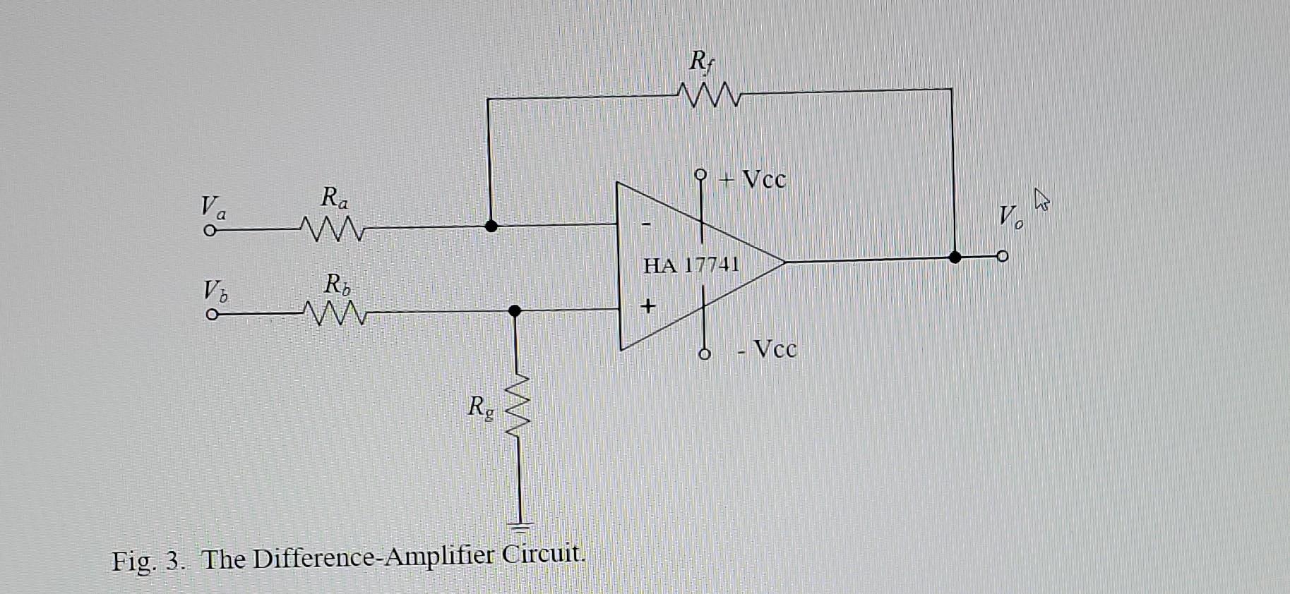 Solved 4 3 Difference Amplifier Circuit For The