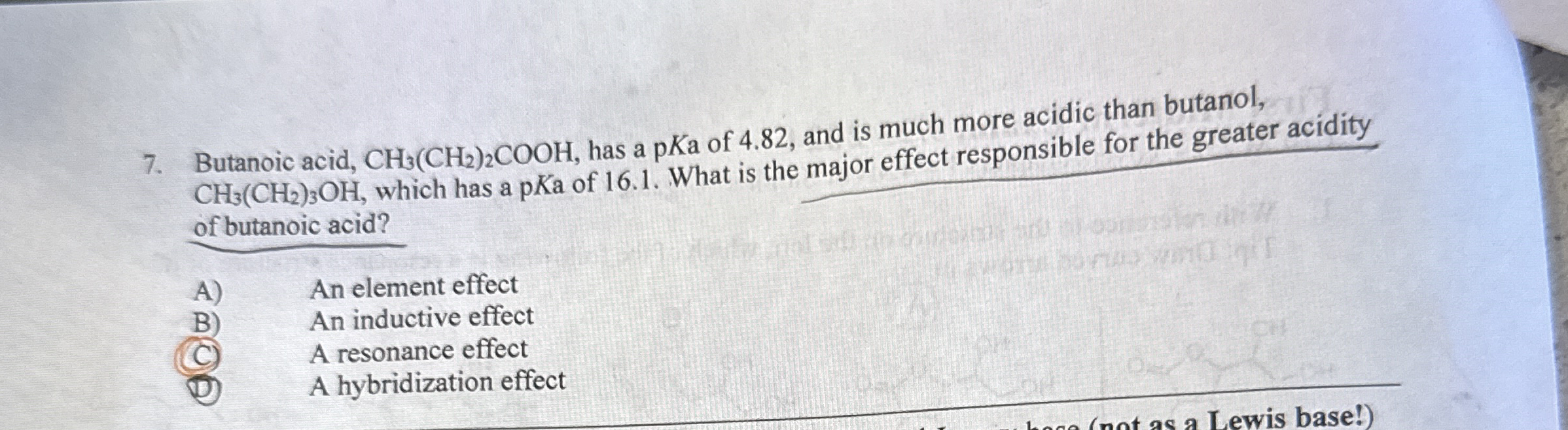 Solved Butanoic acid, CH3(CH2)2COO H, ﻿has a pKa of 4.82 , | Chegg.com
