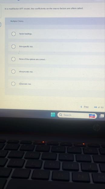 Solved In a multifactor APT model, the coefficients on the | Chegg.com