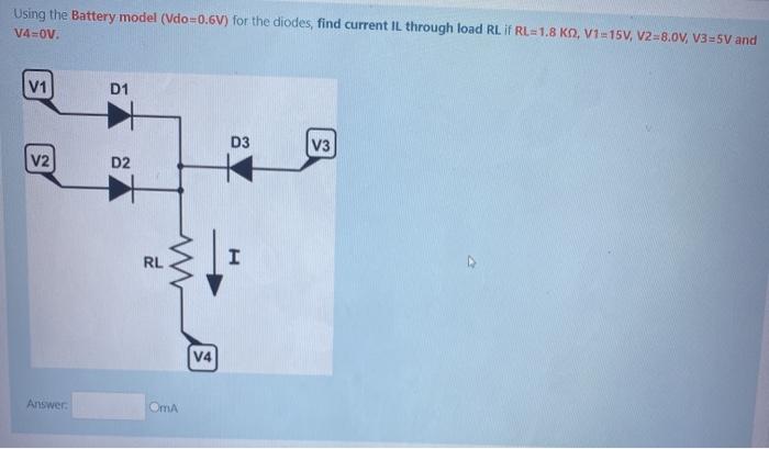 Solved Find the output voltage Vo using the Battery | Chegg.com