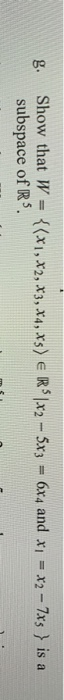 Solved 4. Subspaces of R" Described in Set-Builder Notation: | Chegg.com