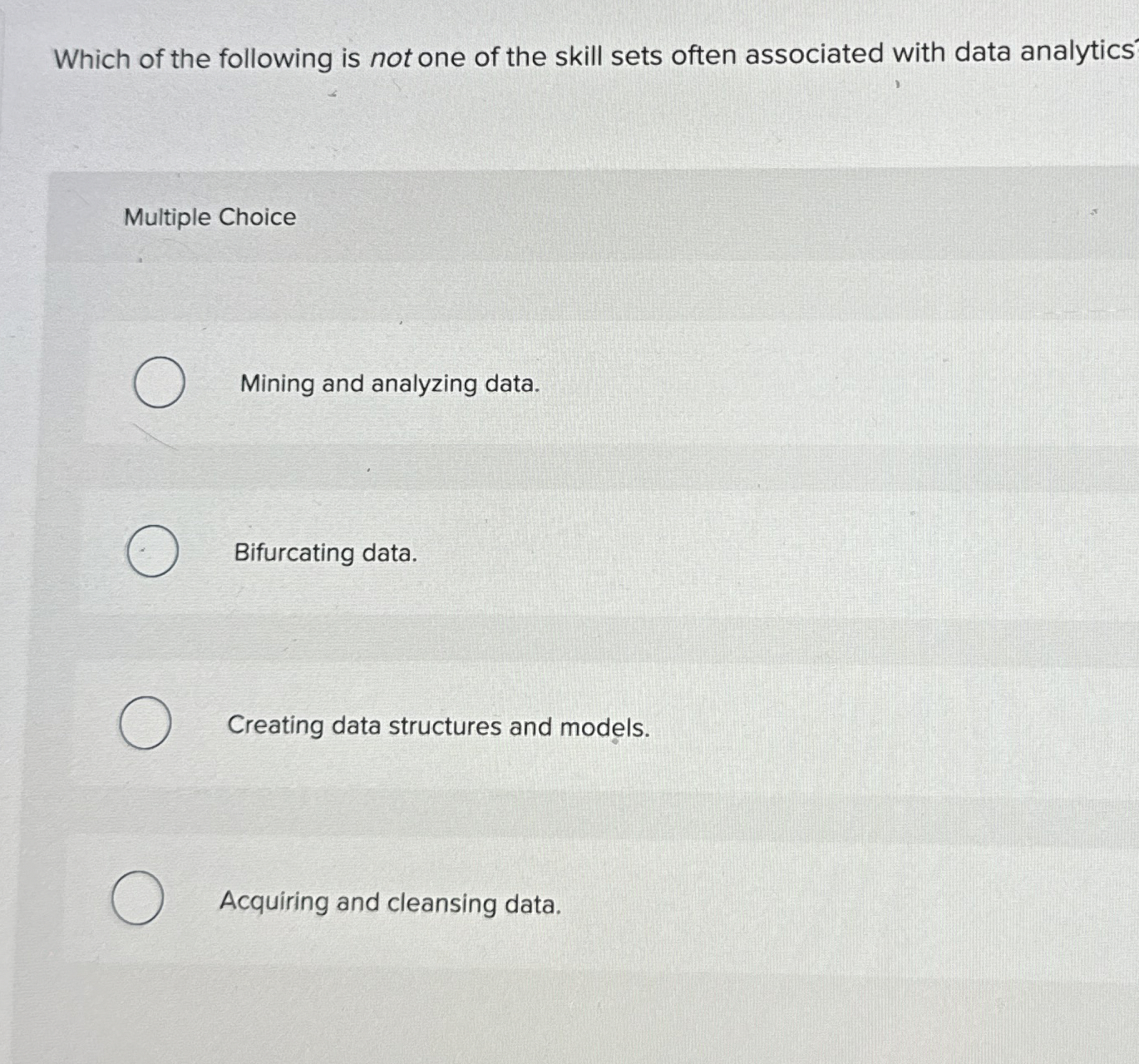 Solved Which of the following is not one of the skill sets | Chegg.com