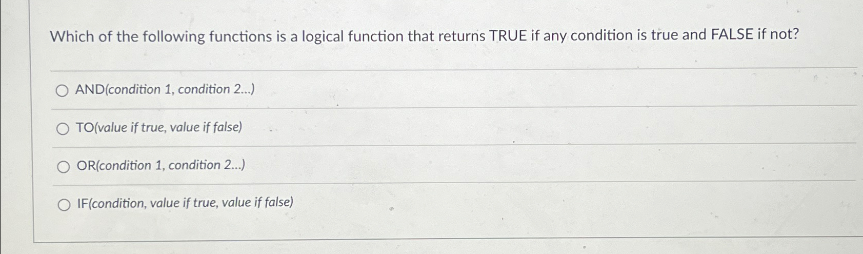 Solved Which of the following functions is a logical | Chegg.com