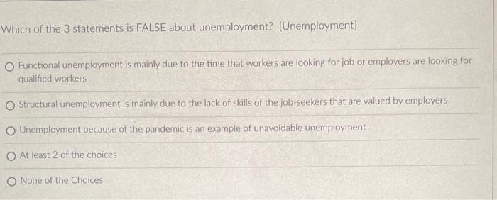 Solved Which of the 3 statements is FALSE about | Chegg.com