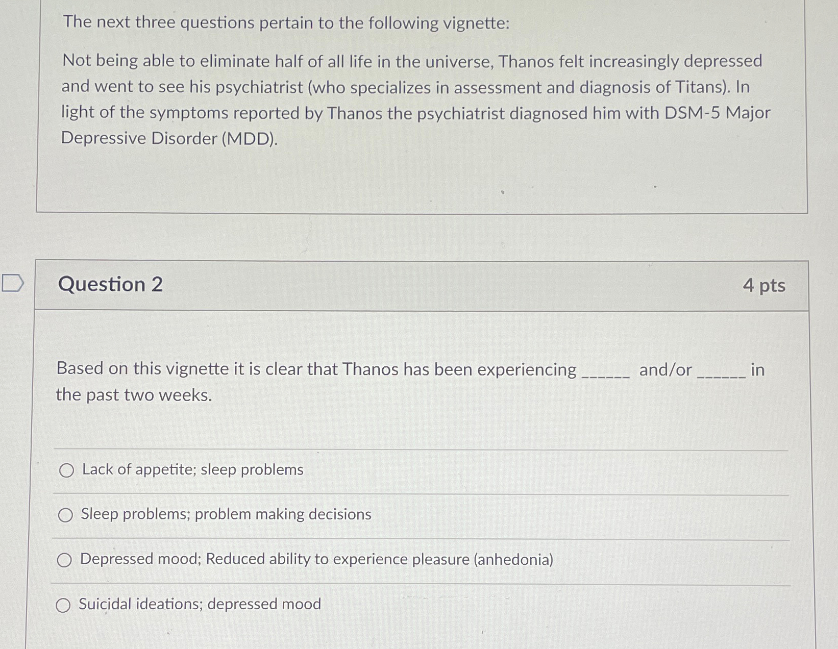 Solved The next three questions pertain to the following | Chegg.com