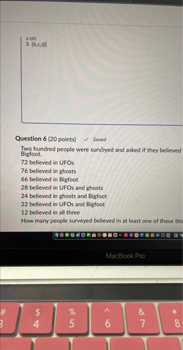 Solved Question 6 (20 points) saved Two hundred people | Chegg.com