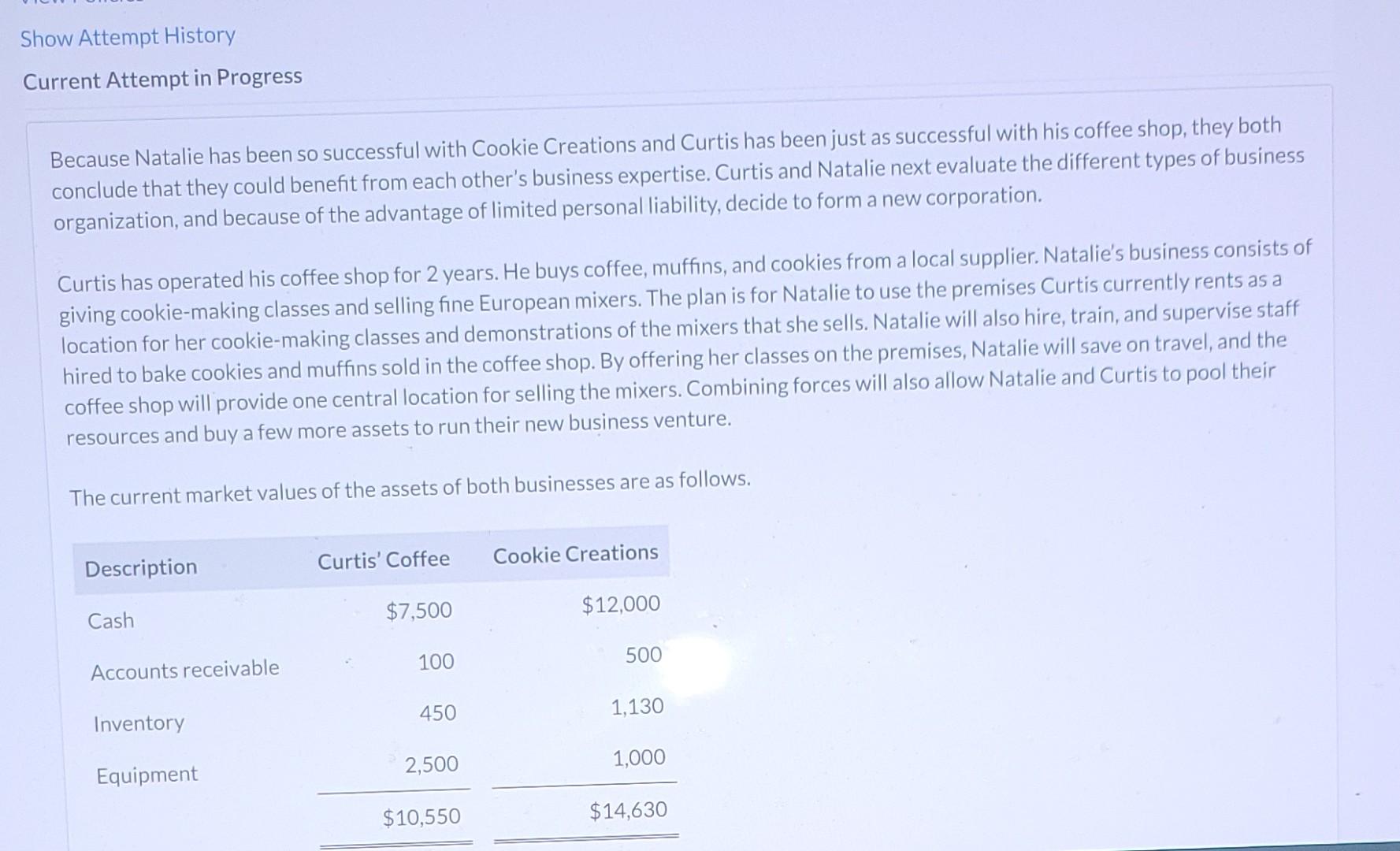 Solved Show Attempt History Current Attempt in Progress | Chegg.com