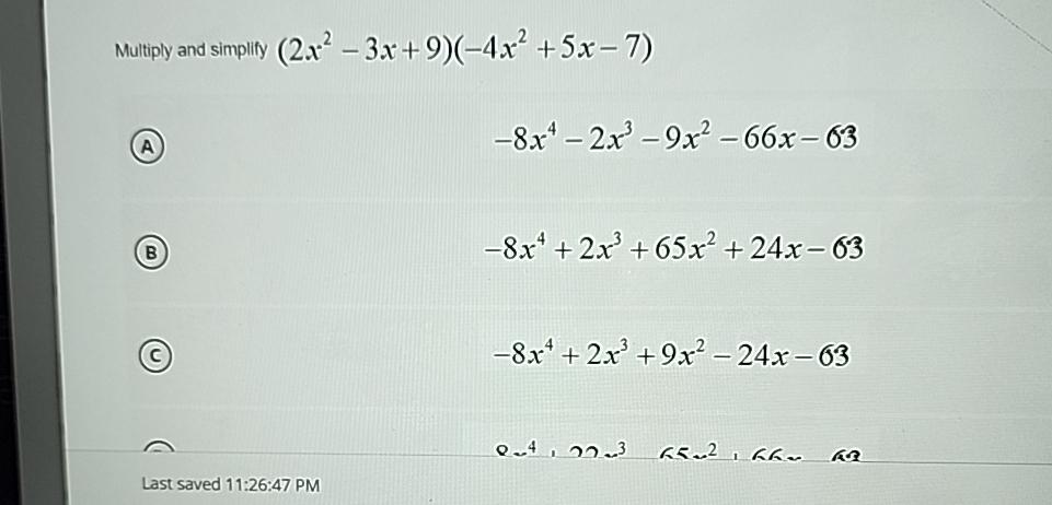 Solved Multiply and simplify | Chegg.com