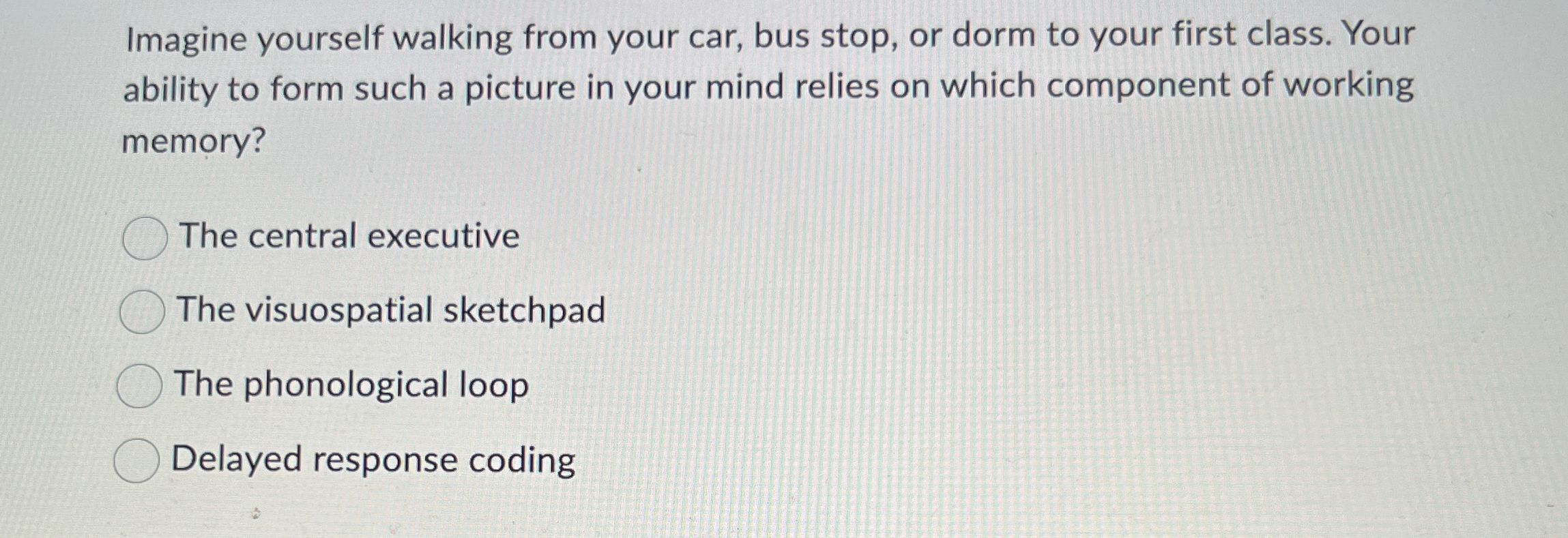 Solved Imagine yourself walking from your car, bus stop, or | Chegg.com