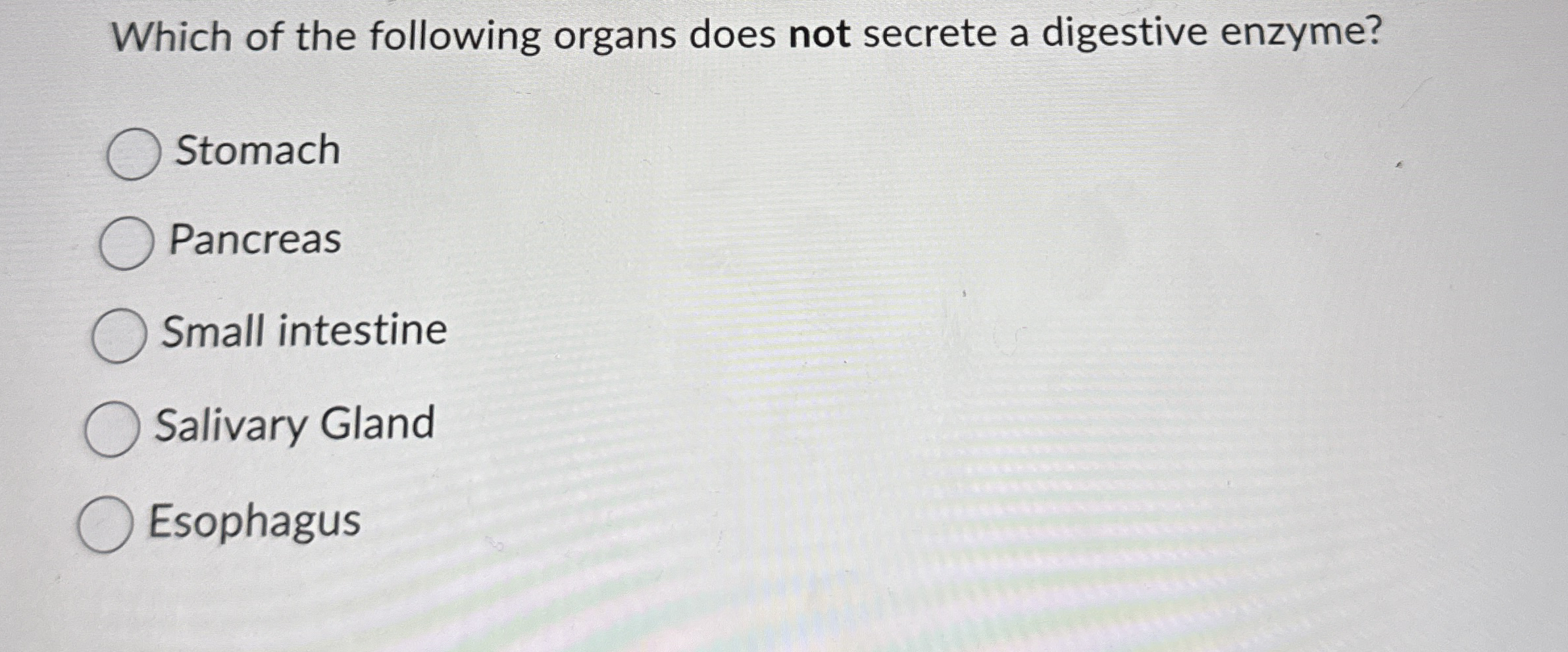 Solved Which of the following organs does not secrete a | Chegg.com