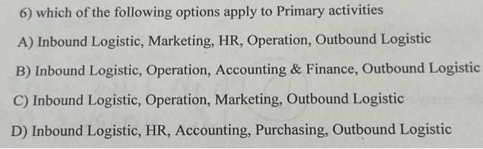 Solved 6) which of the following options apply to Primary | Chegg.com
