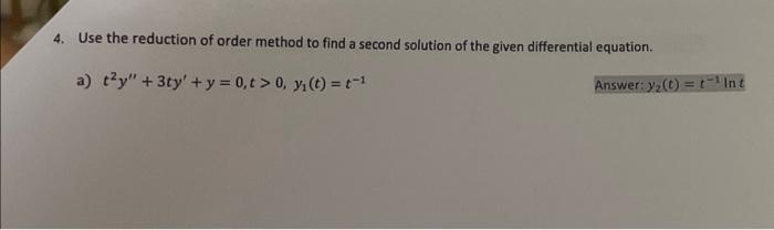 Solved 2. Find the general and particular solutions of the | Chegg.com