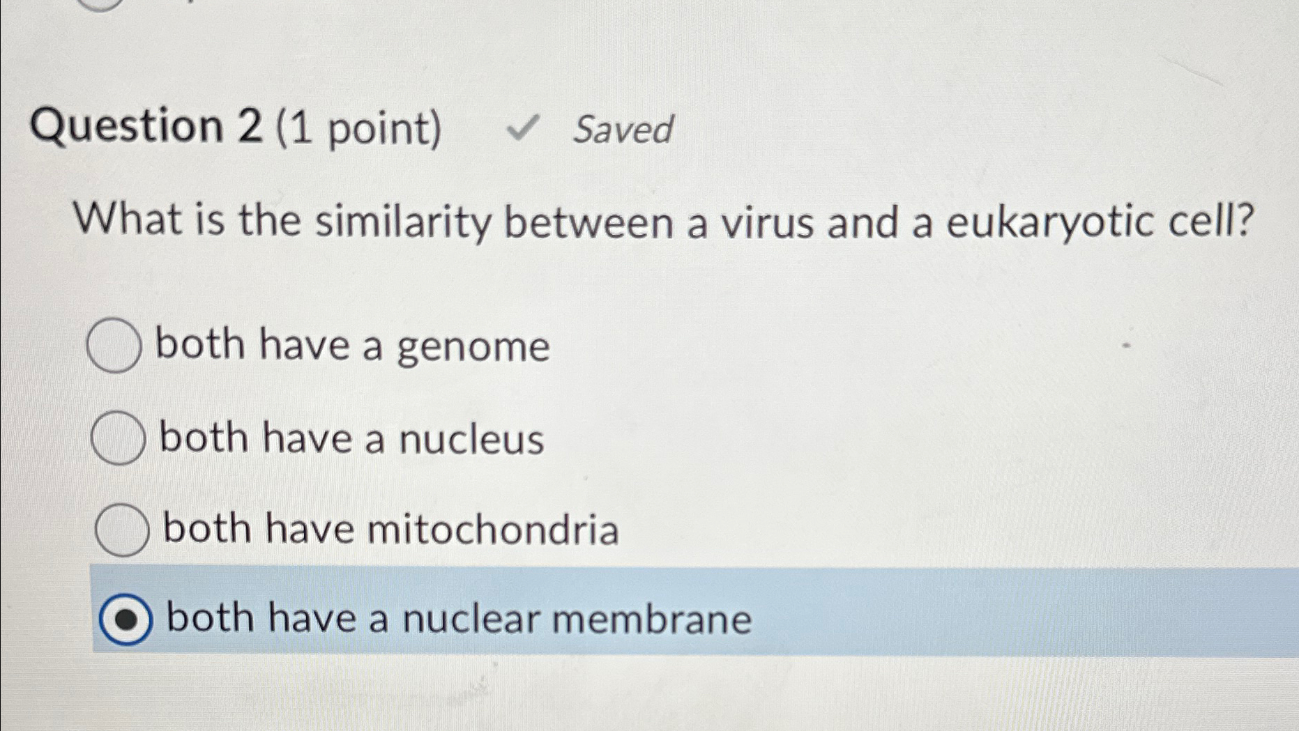 Solved Question 2 (1 ﻿point) ﻿SavedWhat is the similarity | Chegg.com