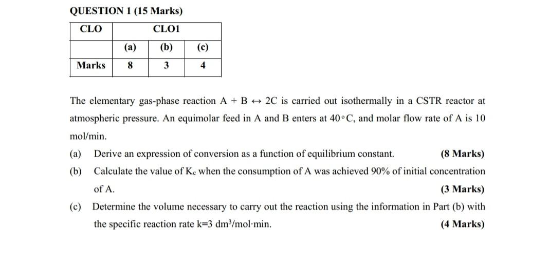 Solved QUESTION 1 (15 Marks) CLO CLO1 (a) (b) (c) Marks 8 3 | Chegg.com Solved QUESTION 1 (15 Marks) CLO CLO1 (a) (b) (c) Marks 8 3 | Chegg.com