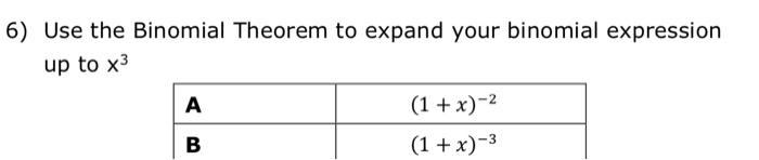 Solved 6) Use the Binomial Theorem to expand your binomial | Chegg.com