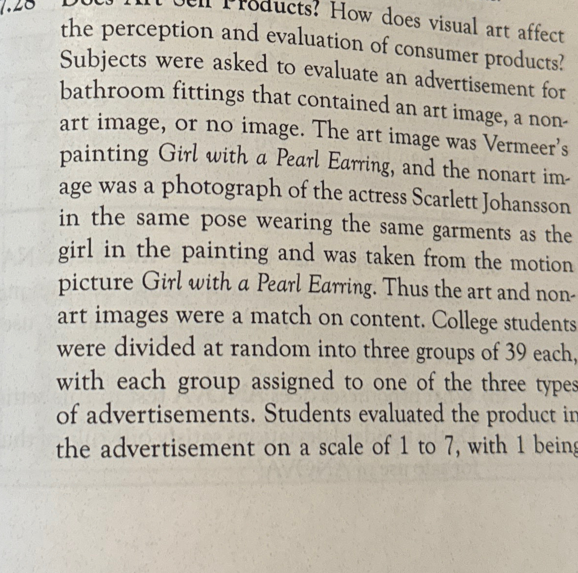 Solved How does visual art affect Subjevaluation of consumer | Chegg.com