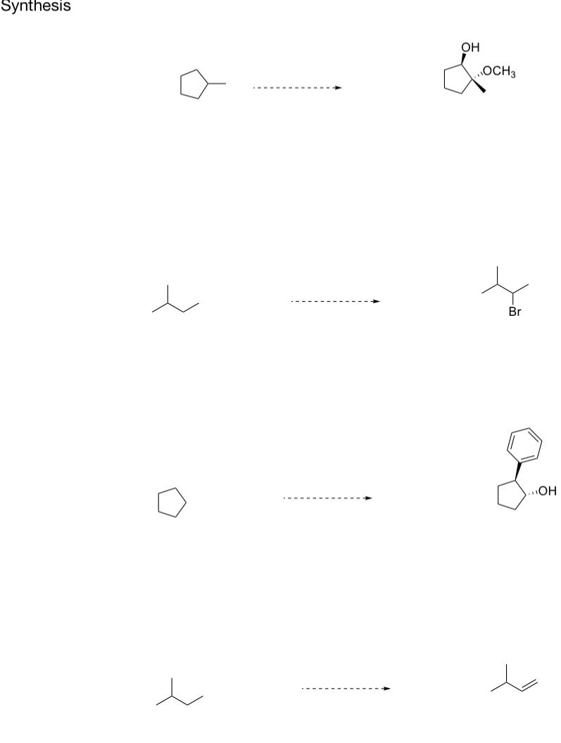 Solved How to complete 2 ﻿of these synthesis problems | Chegg.com