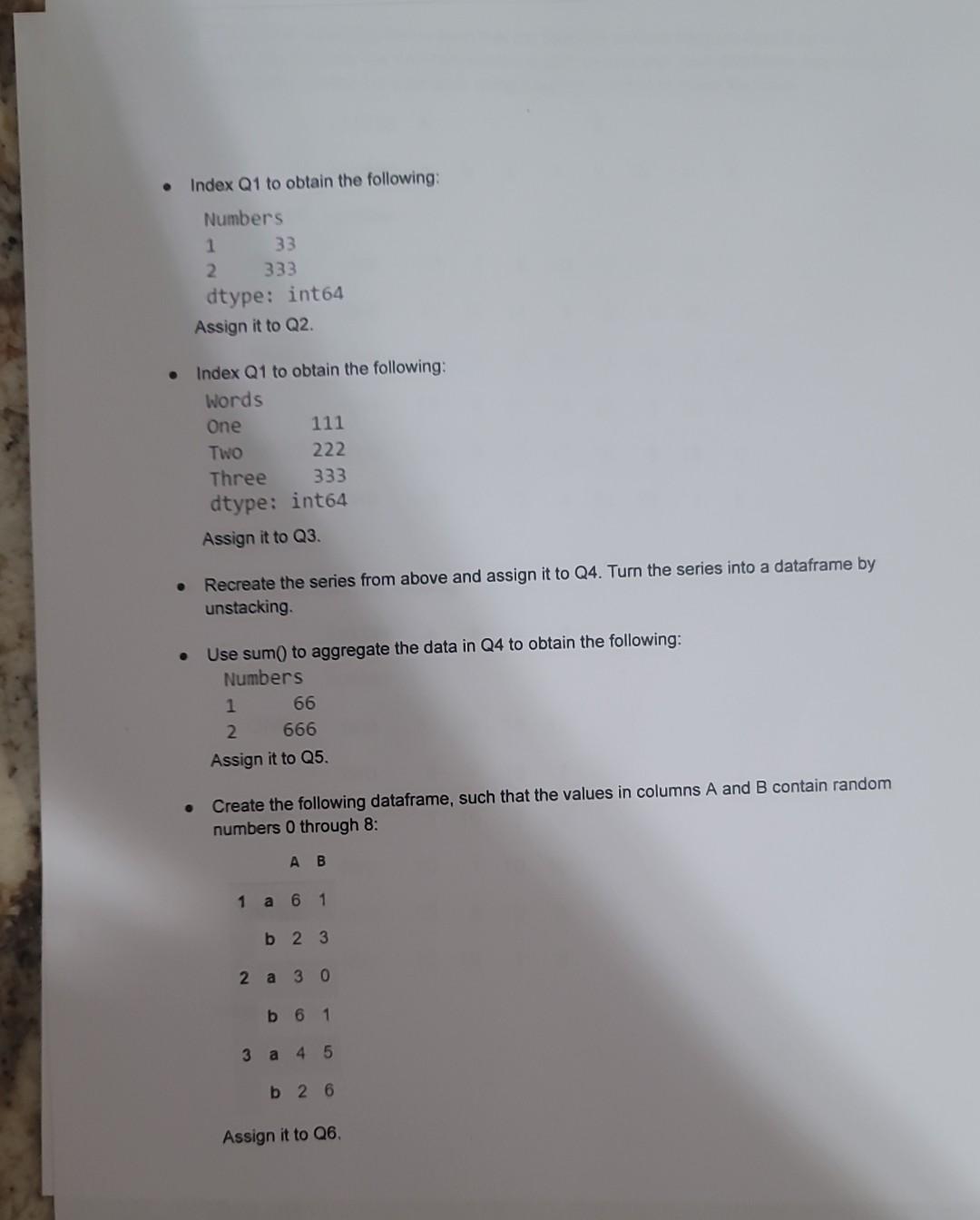 Solved PandasA5 - FOR CREDIT - Create a .ipynb file called | Chegg.com