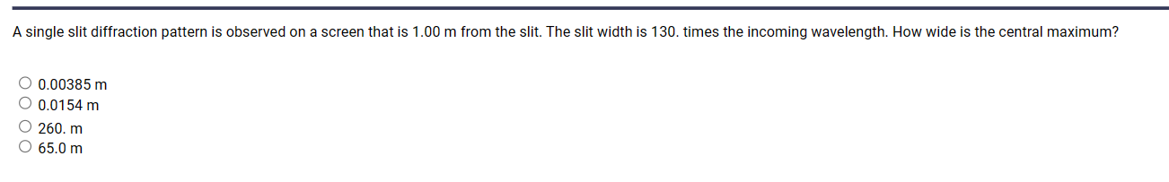 Solved A single slit diffraction pattern is observed on a | Chegg.com