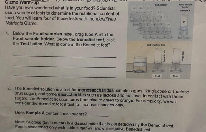 Solved Gizmo Warm-up Have you ever wondered what is in your | Chegg.com