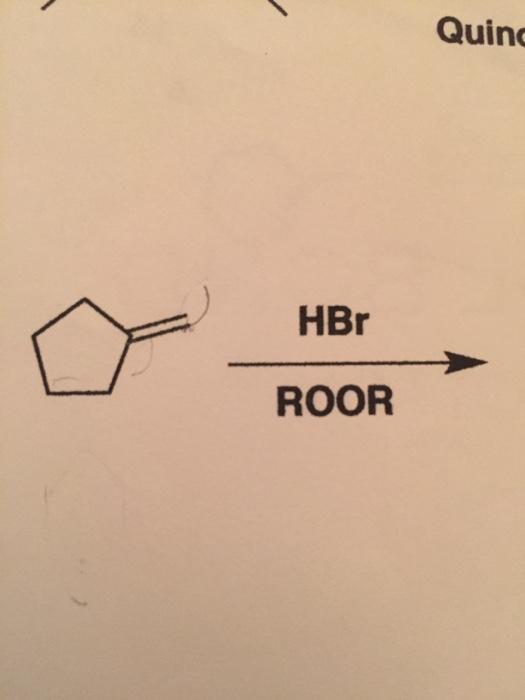 Solved Quinc HBr ROOR heat 1) Br2 2) NaCN (1 equiv.) 3) | Chegg.com