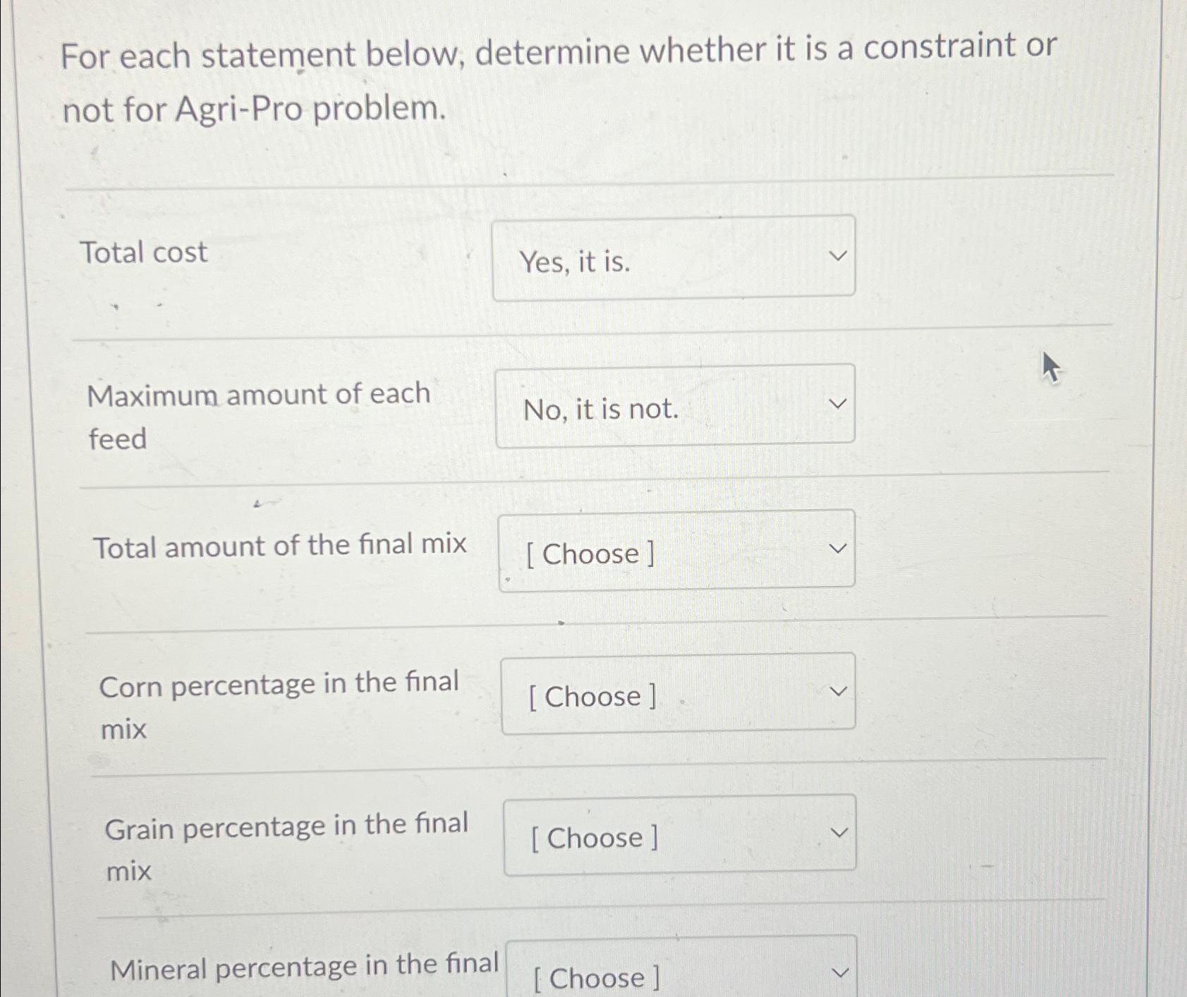 Solved For each statement below, determine whether it is a | Chegg.com