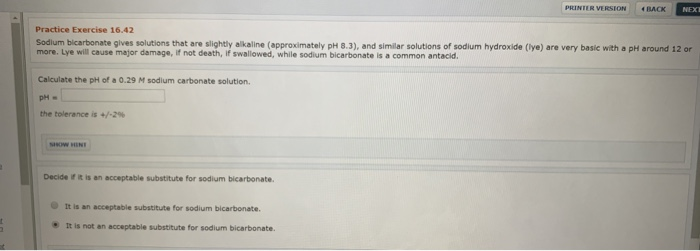 Solved PRINTER VERSION BACK NEX Practice Exercise 16.42 | Chegg.com